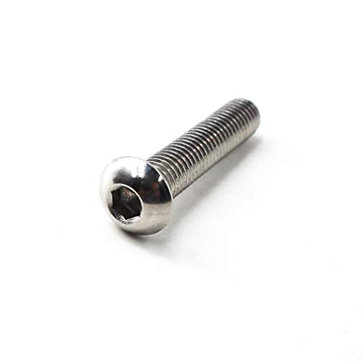 M2.5x6 Button Head Hex Socket Drive Screws 304 Stainless Steel Button Head Cap Screws (Pack of 100)