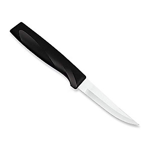 Rada Cutlery Anthem Series Heavy Duty Paring Knife Stainless Steel Blade with Ergonomic Black Resin Handle, 7-3/8 Inches