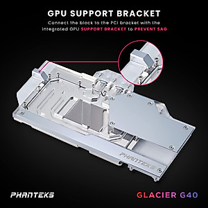 Phanteks (PH-GB4090MS Glacier G4090 MSI Water Block Bundle for MSI SUPRIM (X) / Gaming (X) Trio RTX 4090, Nickel-Plated Copper Block, Acrylic, Aluminum Cover Plate, Digital-RGB (Chrome)