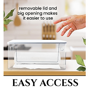 Generic 1 set of Trash Bag Holder, Garbage Bag Holder with a holder for plastic bags, acrylic Trash Bags Holder, Trashbag Holder white wooden cover, Trash Bag Organizer handles to hang on the door