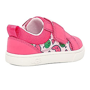 UGG Unisex-Child Rennon Low Watermelon Stuffie Sneaker, Watermelon, 12 Little Kid