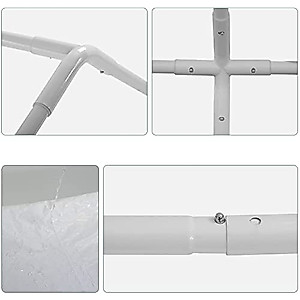 10x20 Carports Heavy Duty Car Port Waterproof Car Tent Metal Carport Party Tent with 6 Steel Legs,White