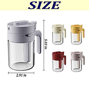 Multifunctional Seasoning Box, Clear Glass Seasoning Jar with Lid and Spoon, Seasoning Container for Home Kitchen with Storage Rack (4-Color-A)