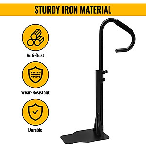 KODOM Hot Tub Handrail Spa Safety Rail 57"H,Hot Tub Hand Rail Slide Under Mounting Base 600LBS Capacity Spa Side Handrail Hot Tubs Rail with Sponge Rubber Grip for Indoor/Outdoor Bath