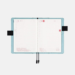 Hobonichi Techo Cousin Cover [A5 Cover Only] Colors: Black x Clear Blue