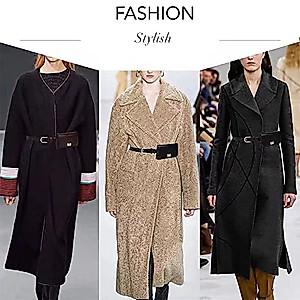 Fashion Belt for Women`s Dress and pants with Removable Mini Waist Bag, Cell Phone Pocket (Coffee), 43 inch