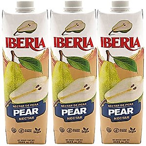 Iberia Pear Nectar, 33.8 Fl Oz (Pack of 3)