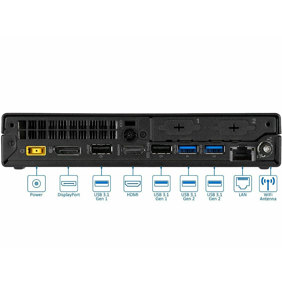 Lenovo ThinkCentre M920q Tiny Desktop Intel i7-9700T Up to 4.30GHz 32GB RAM New 1TB NVMe SSD Built-in AX210 Wi-Fi 6E BT HDMI Dual Monitor Support Wireless Keyboard and Mouse Win11 Pro (Renewed)