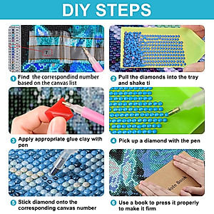 SENQAO Anime Diamond Painting Kits for Adults, Round Full Drill Super Hero Diamond Art Painting, DIY 5D Diamond Painting Marvel Diamond Art Kits Picture for Home Wall Decor 30x40cm(Friends)