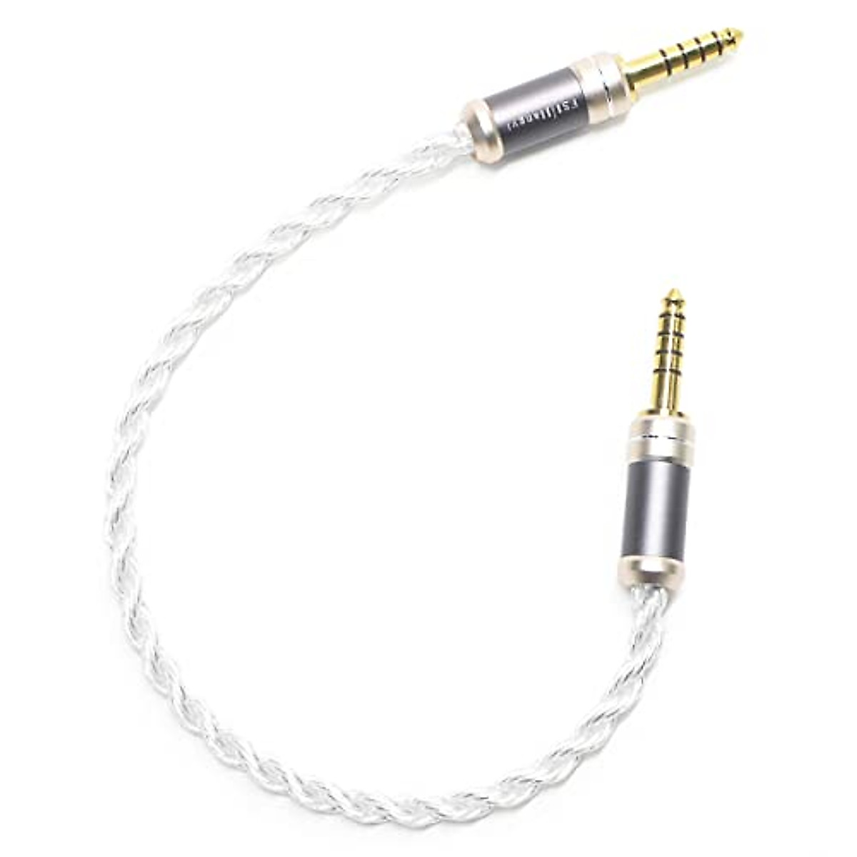 FSIjiangyi 4.4mm to 4.4mm Balanced Adapter OFC Silver 8-Strand 19-core Adapter Cable Suitable for Connecting Zen DAC Zen CAN Oriolus BA300S