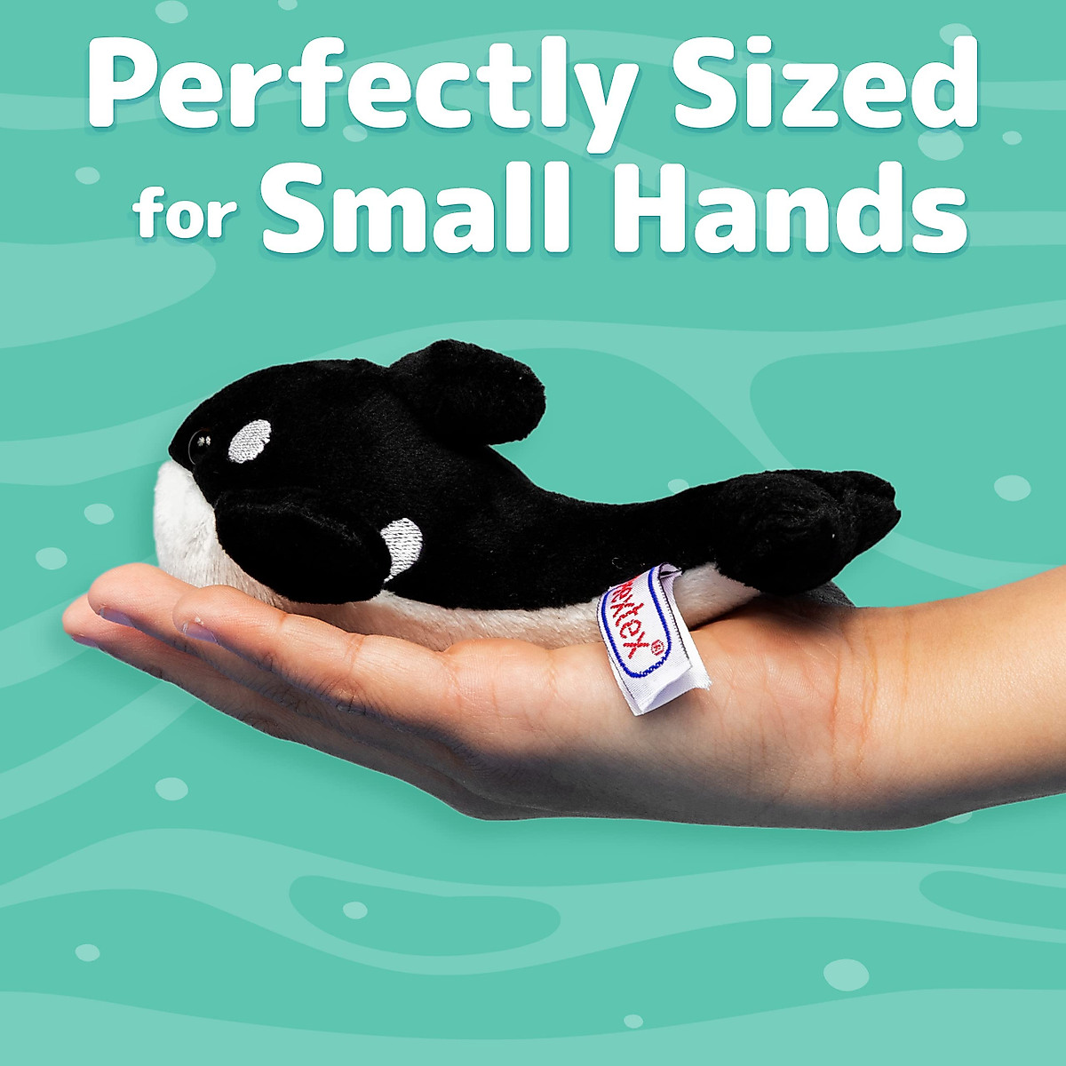 PREXTEX 10 Piece Plush Soft Stuffed Sea Animals - Small Stuffed Animals Bulk - Playset Plush Assortment, Turtle, Stingray, Nemo Fish, Killer Whale and More - Bulk Stuffed Animals