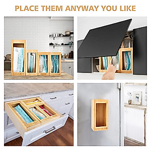 Ziplock Bag Storage Organizer For Kitchen Drawer - This Storage Dispenser for Drawer - ZipLock Bag Container Organizer in 4 Sizes, Gallon, Snack, Quart and Sandwich