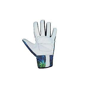 HMH Leather Gardening Gloves - Large, Green Short, Unisex