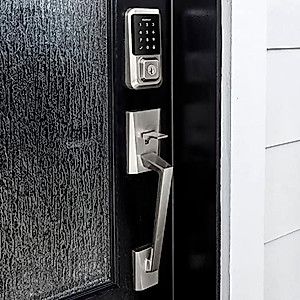 Kwikset 99390-001 Halo Wi-Fi Smart Lock Keyless Entry Electronic Touchscreen Deadbolt Featuring SmartKey Security, Satin Nickel