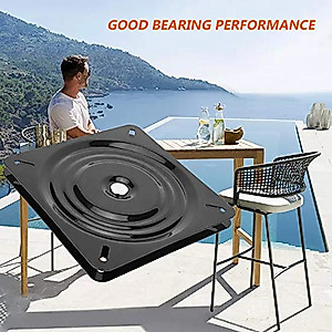 VUYBVY 6inch Chair Swivel Replacement Bar Stool Swivel Plate Chair Swivel Base Boat Seat Full Ball Bearing 360 Degree Turntable Mount Mechanism Swivel Stool Hardware for Recliner Chair Or Furniture