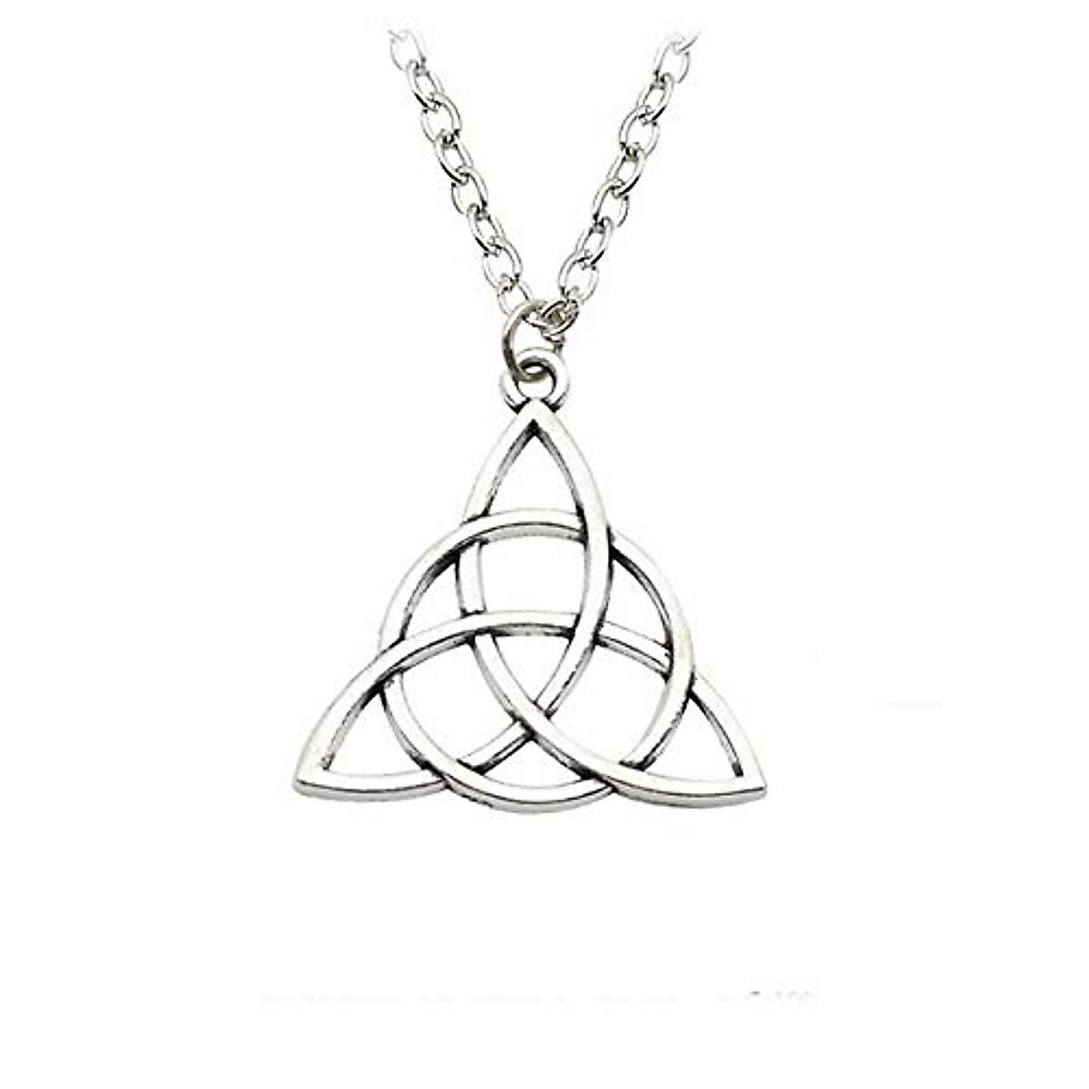 Silver Celtic Knot Triquetra Pendant Necklace // Alternative // Pagan // Charmed