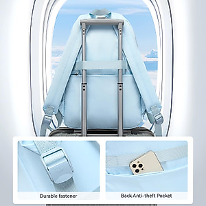 Caran·Y Backpack For Girls Light Weight School Bookbag Classic Basic Water Resistant Casual Daypack for Travel with Bottle Side Pockets