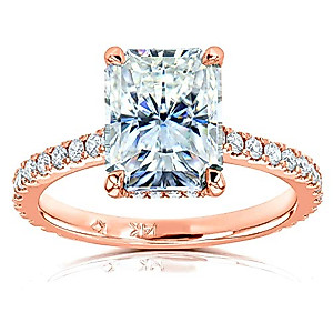 Kobelli Radiant-cut Moissanite Engagement Ring 3 1/10 CTW 14k Rose Gold, 7.5
