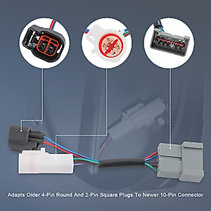 JDMSPEED New Mirrors Power Heated Upgrade Harness Adapter LH RH Pair Set Replacement For Ford Excursion 2000-01, Replacement For Ford F250 F350 F450 F550 1999 2000 2001 2002 2003 Mirror Wiring Adapter