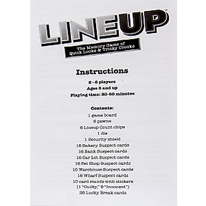 MindWare LineUp – Stimulating Memory Board Game with a Great Playing Time and Comical Crime Mystery Suspense for Ages 8 and Up