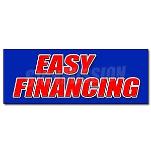 24" Easy FINANCING Decal Sticker Money Cash Credit Finance Payment Bank