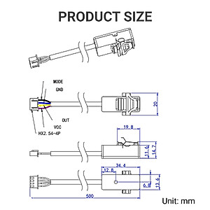 Liquid Level Sensor, Non Contact Water Level Sensor Capacitive Liquid Level Detector with Intelligent Liquid Level Reference Adjustment, Water Level Tool Liquid Level Switch for Aquariums