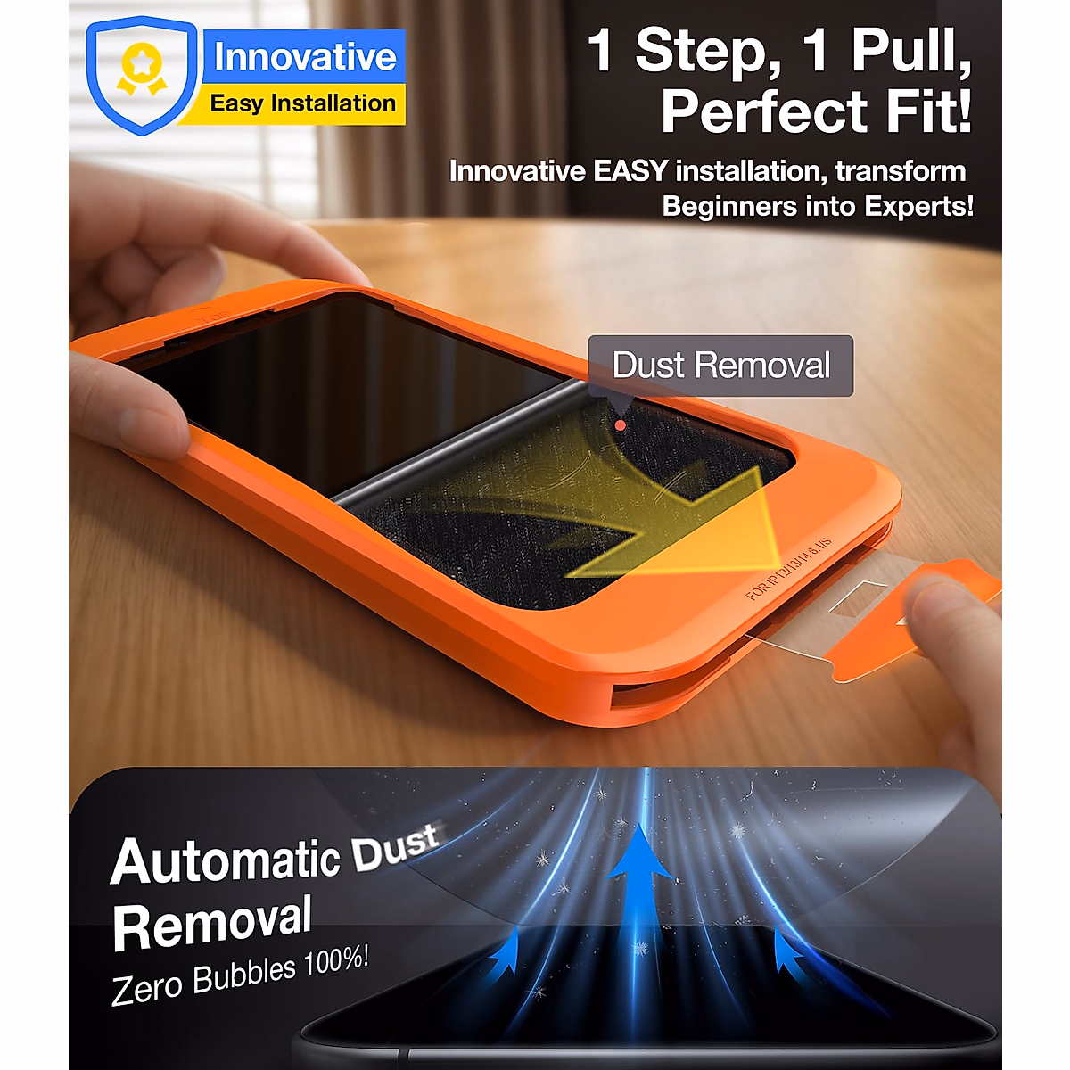 UltraGlass Top 9H+ Glass for iPhone 15 Pro Screen Protector [Military Grade Shatterproof & Longest Durable] Screen Protector 15 Pro Tempered Glass Full Coverage, 2 Packs