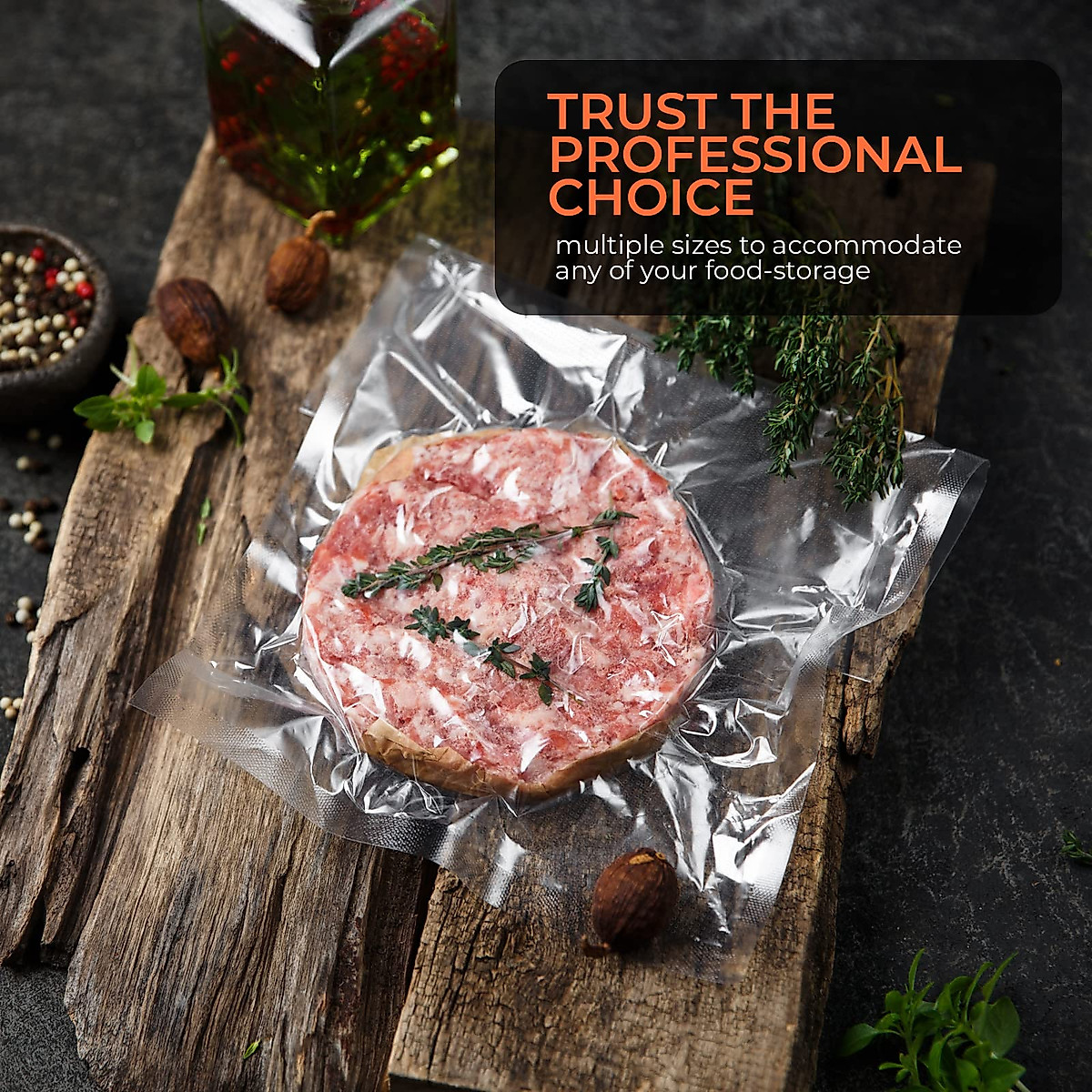 PackageZoom 8"x20 ft x 11x50 ft Vacuum Sealer Bags 2 Pack Rolls For Food BPA-Free Vacuum Sealer Roll For Food Storage, Meal Prep, Sous Vide Heavy-Duty Universally Compatible Freezer Sealer Bags