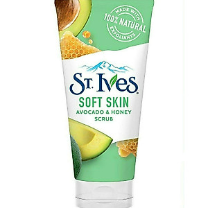 St Ives Soft Skin Avocado And Honey Scrub Facial Cleanser Scrub 6 ounce (Pack of 2)