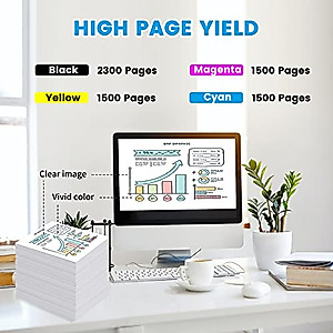 BINKSYLER 940XL Ink Cartridges Compatible for HP 940 940XL Ink High Yield Work for HP Officejet Pro 8000 8500 8500A 8500A Plus Printer (2 Black, 1 Cyan, 1 Magenta, 1 Yellow) 5 Pack