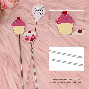 4 Pcs Cake Tester, Stainless Steel Cake Testing Needles Reusable Cake Probe Cake Skewer Needles for Kitchen Home Baking Tools Stocking Stuffers Christmas Gifts for Bakers