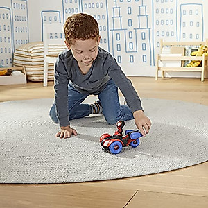 Spidey and His Amazing Friends Marvel Spidey and His Amazing Friends Change 'N Go Techno-Racer Vehicle and Miles Morales: Spider-Man 4-inch Action Figure,for Kids Ages 3 and Up,Black