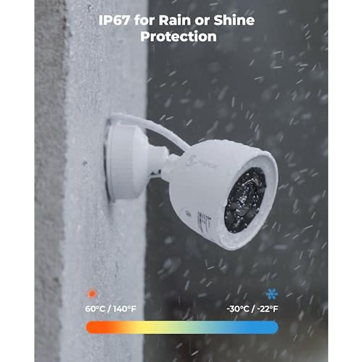 NAPCAT 4K PoE Security Camera System, F1.0 Color Night Vision, 130° Wide Angle, Spotlight, AI Detection, NVR with 2TB HDD, 4Pcs 8MP IP67 PoE IP Outdoor Wired Home Security Cameras (N2814)