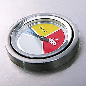 Megamaster Portable Pizza Oven, Grill Top Ceramic Pizza Oven Kit, Portable Oven, Camping Oven, Insert for BBQ Grill and covered smoker/griddle, Stainless Steel.