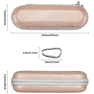 Yinke Electric Toothbrush Travel Case for Philips Sonicare & Braun Oral-B/Oral B Pro with Accessories Storage, Protective Hard Cover Portable Storage Bag (Rose Gold)