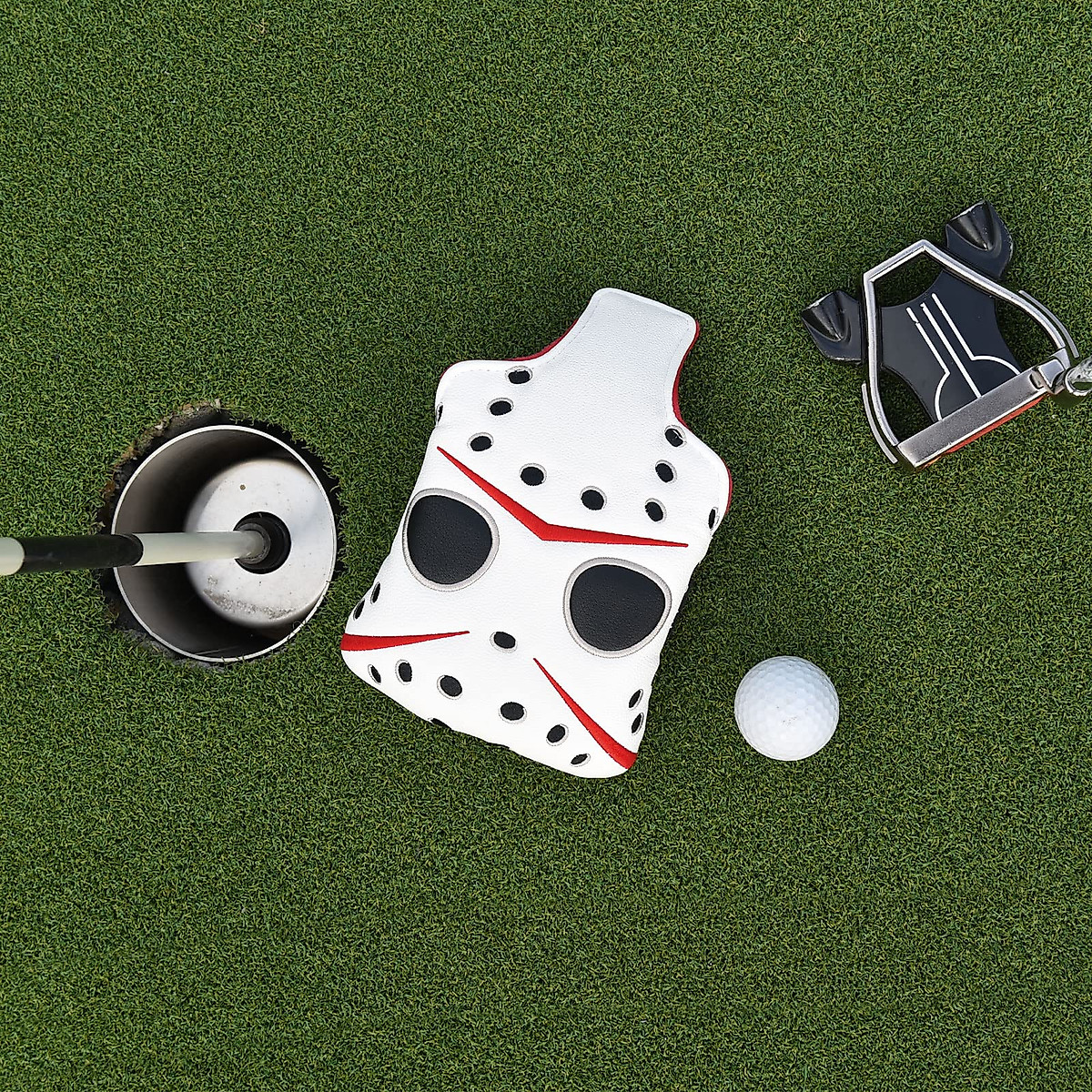 mytag Golf Club Head Covers Mallet Putter Cover Hockey Goalie Mask Strong Magnetic Headcovers for Taylormade Spider Bettinardi Putters