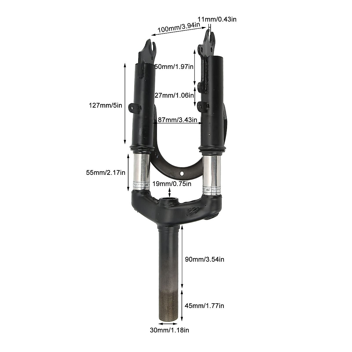 Suspension Fork,Front Suspension Fork Aluminum Alloy for Electric Scooters Motorcycles Mountain Bikes