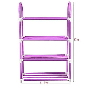 DINGZZ Simple Shoe Rack, Multi-Layer Plastic Storage Dust-Proof Household Space-Saving Shoe Cabinet