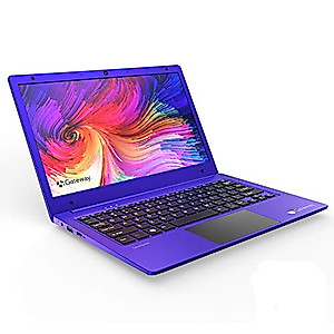Gateway 11.6" FHD Ultra Slim Laptop Computer, AMD A4-9120e Up to 2.4GHz, 4GB DDR4 RAM, 64GB eMMC, Bluetooth 4.0, Webcam, USB Type-C, HDMI, Remote Work, Windows 10 S, BROAGE 64GB Flash Drive, Purple