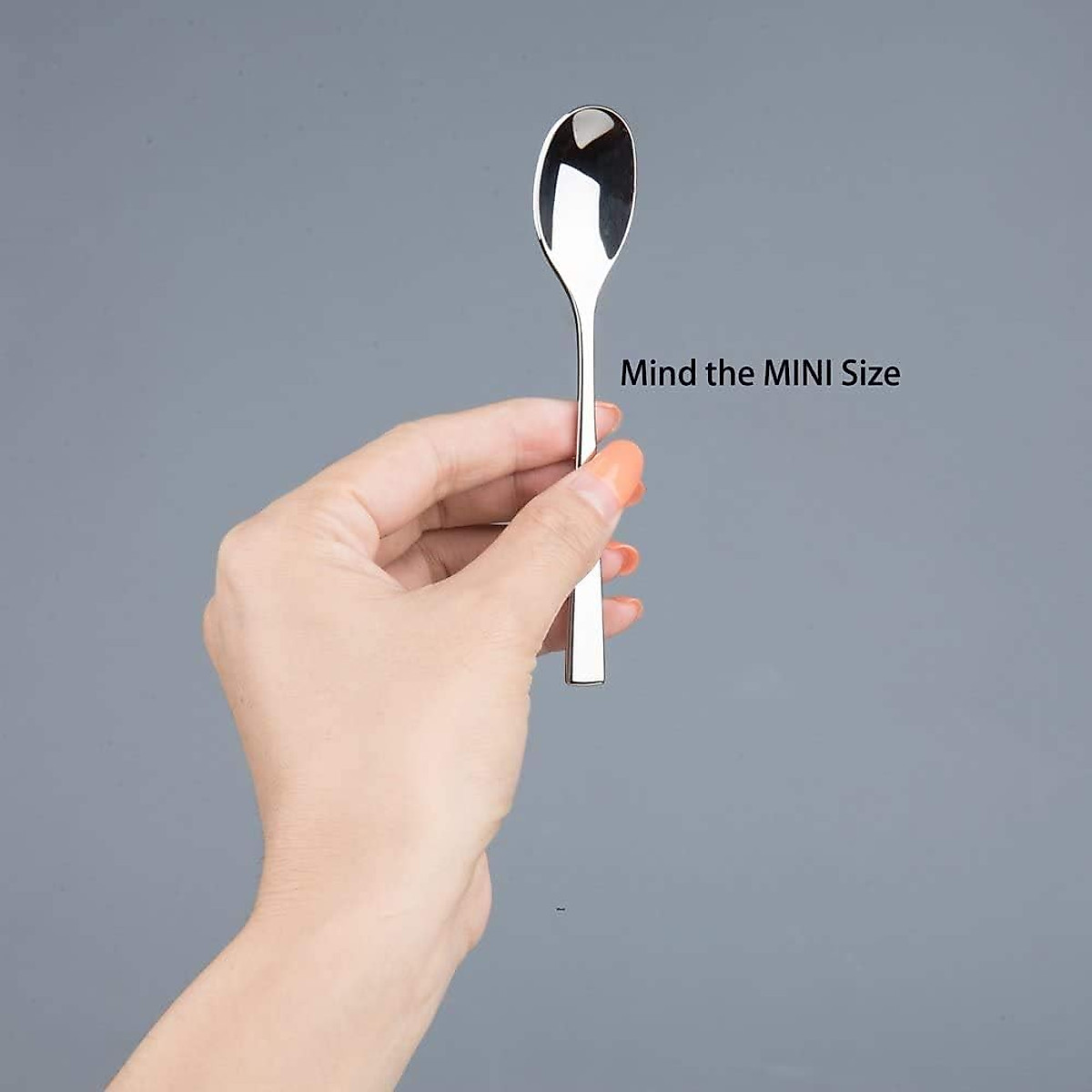 IMEEA Demitasse Spoons Espresso Spoons SUS304 Stainless Steel Small Tea Spoon 4.5 Inch, Set of 6