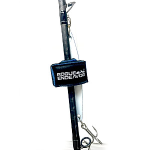 Rogue Endeavor Fishing Rod Wrap, Premium Neoprene Lined (Pack of 6) (Black)