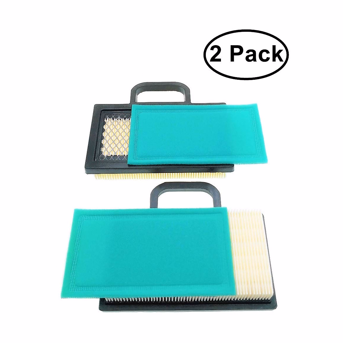 MOWFILL 2 Pack 499486 Air Filter Replace for BS 499486S, 5063, 5069, 695667, 698754 OEM Air Cleaner Cartridge with 273638 Pre Filter Fits Lawn Mower Air Cleaner Element