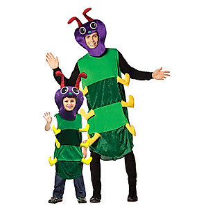 Rasta Imposta Caterpillar Colorful with Headpiece Parent and Child Pair Halloween Costume Set