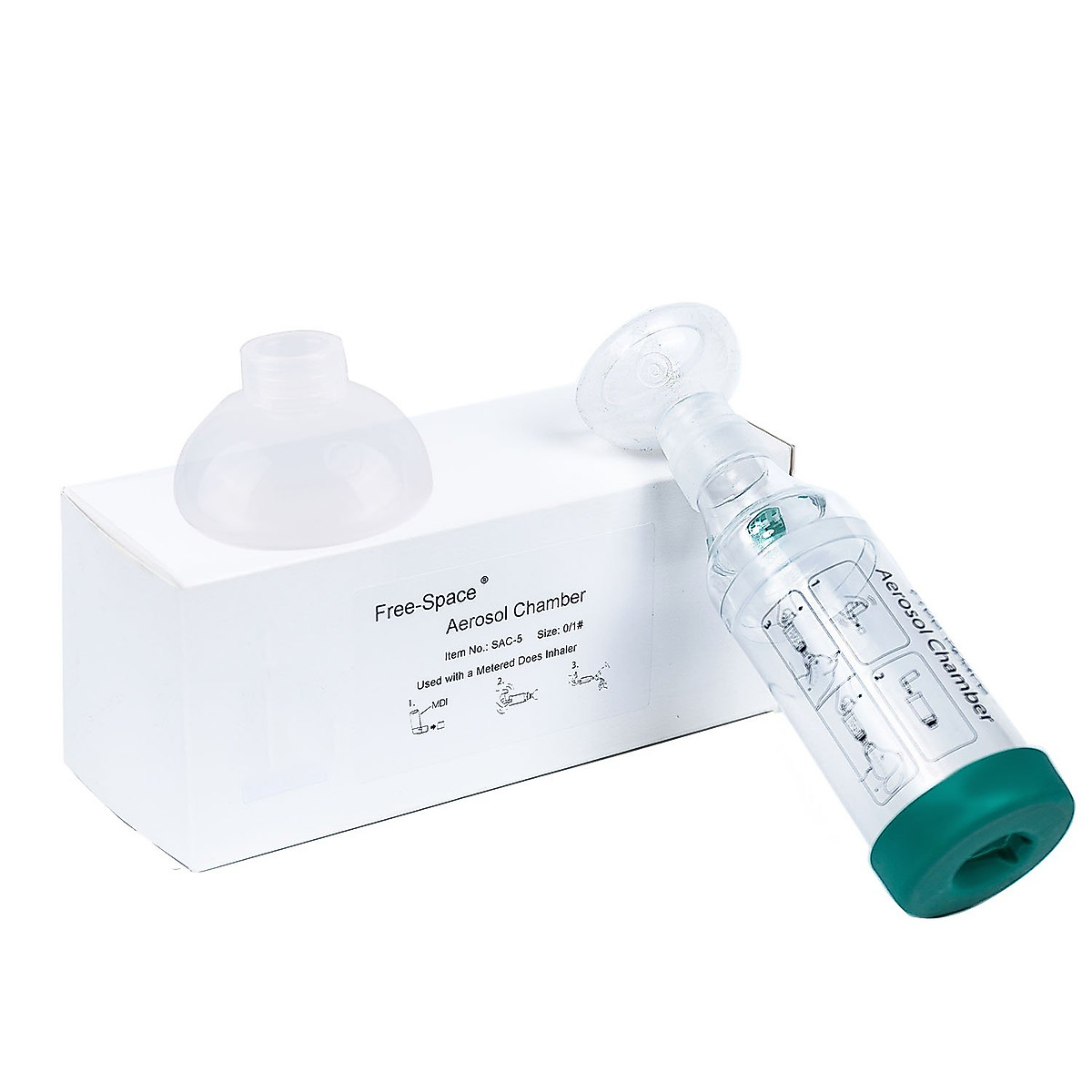 Free-Space Dog Inhaler Spacer,Specifically Designed for Dogs,with Round Shape Silicone Mask,Dog Aerosol Chamber Include 2 Mask for Best Fit(for Dog)