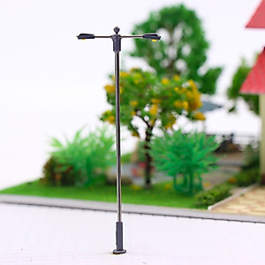 LQS11W 10pcs Model Railway Train Lamp Post Street Bright White Lights N TT Scale LEDs New