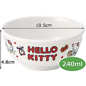 Skater Bowl Melamine Rice Bowl Hello Kitty Cookies Sanrio 240ml M320