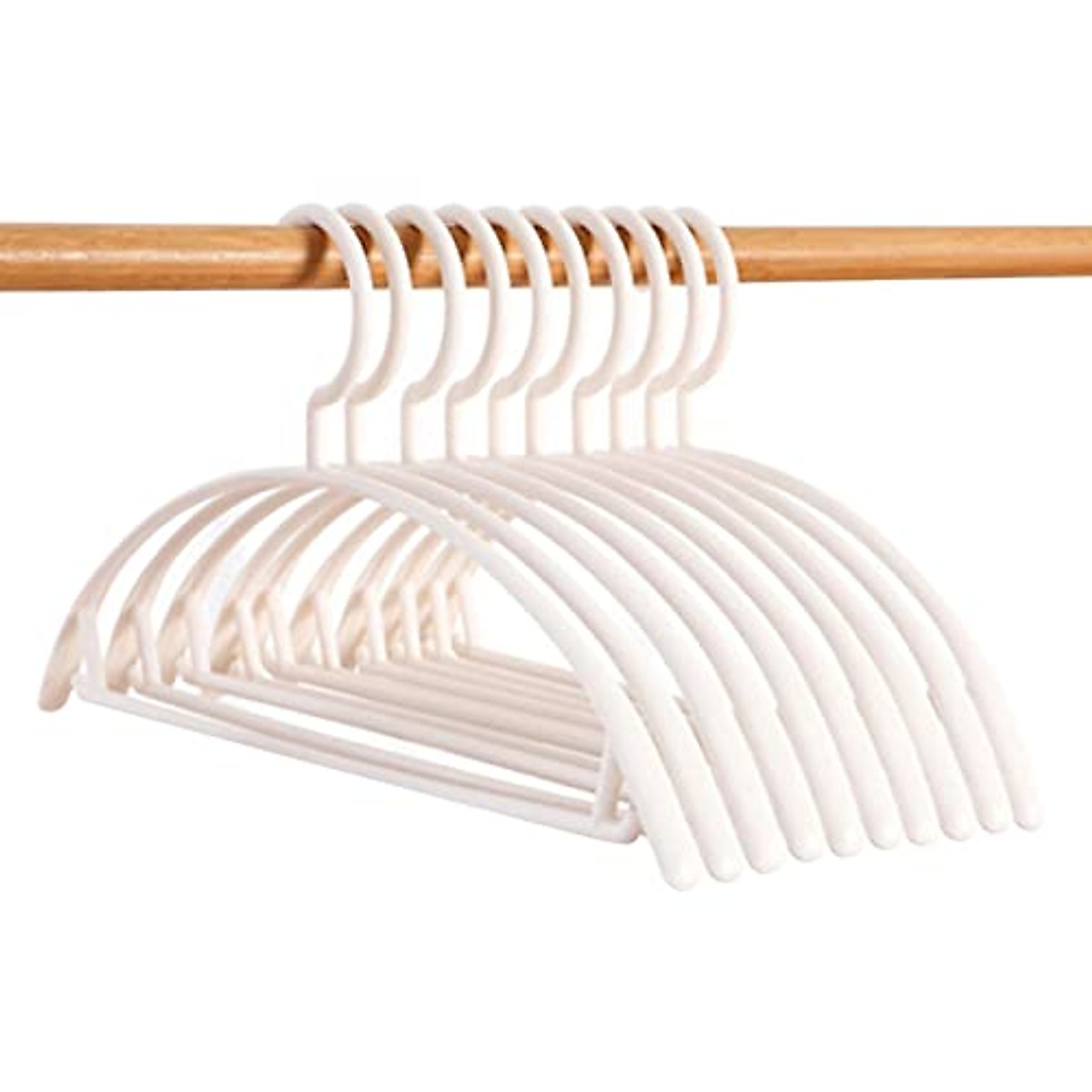 xiaoguozi Clothes Hanger,Hangers Space Saving Lightweight & Non Slip No Shoulder Bump Suit Hangers for Coat, Sweater, Jackets, Shirts, White