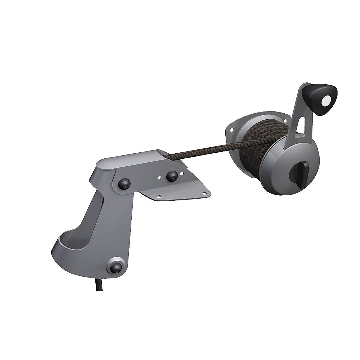 Attwood 13710-4 Anchor Lift System, Lifts and Drops Anchor, Heavy-Gauge Steel, Self-Lubricating Nylon Wheels