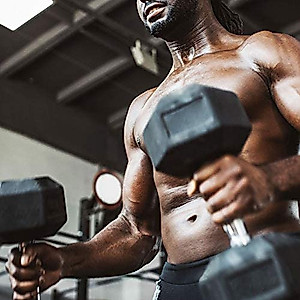 papababe 150LB Dumbbell Set Rubber Encased Hex Dumbbell Free Weights Dumbbells Set Home Weight Set with Rack (A Pair of 5 10 15 25 LB Dumbbell with Rack）