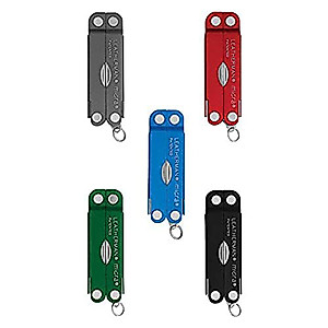 LEATHERMAN, Micra Keychain Multitool with Spring-Action Scissors and Grooming Tools, Stainless Steel, Built in the USA, Gray